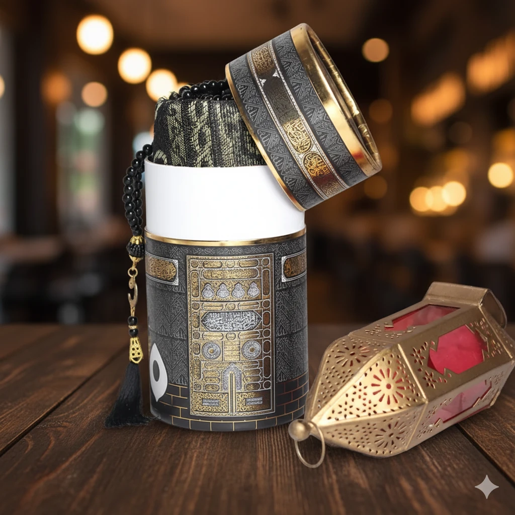 Luxury Kaaba Design Prayer Mat Gift Set | Portable Sajjadah in ...